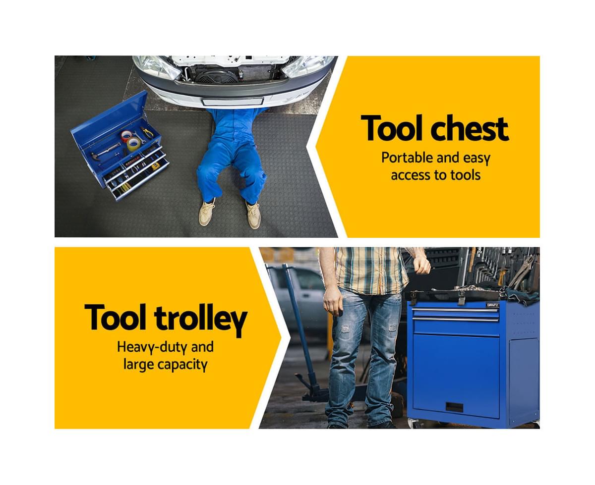 Last trend in stock - Giantz 7 Drawer Tool Box Cabinet Trolley Garage ...